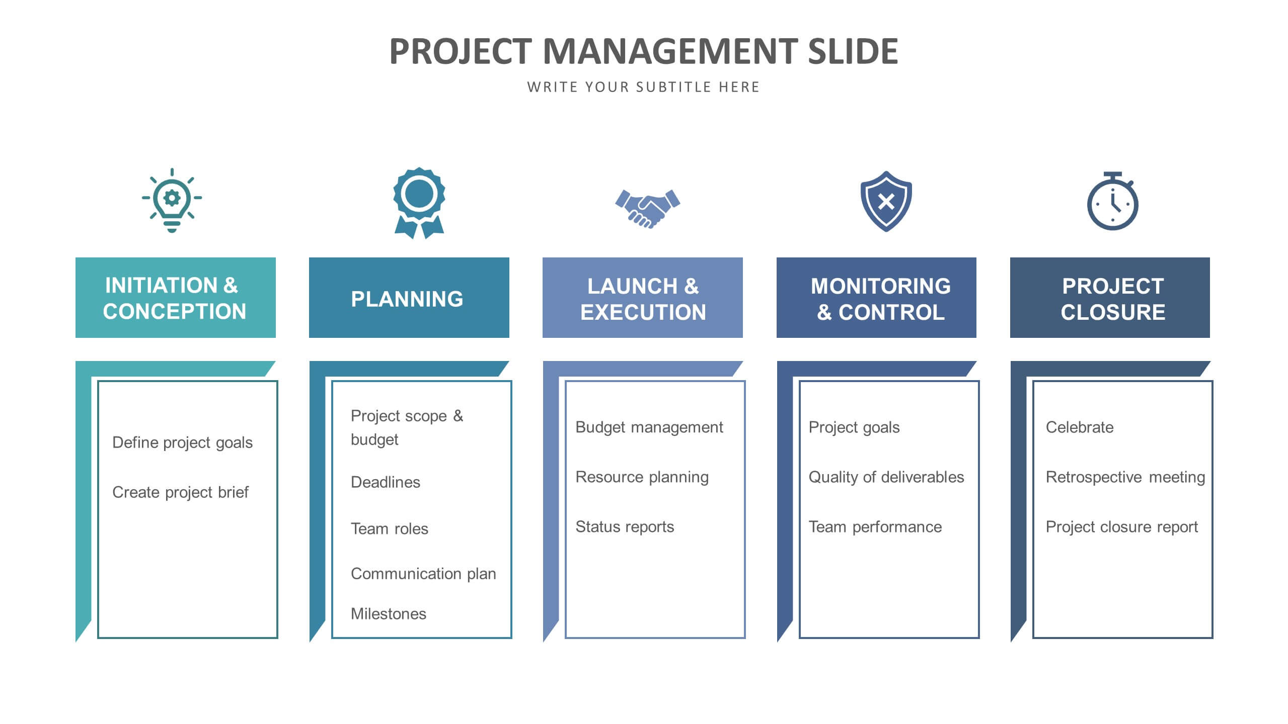 Project Management Slide Templates Biz Infograph