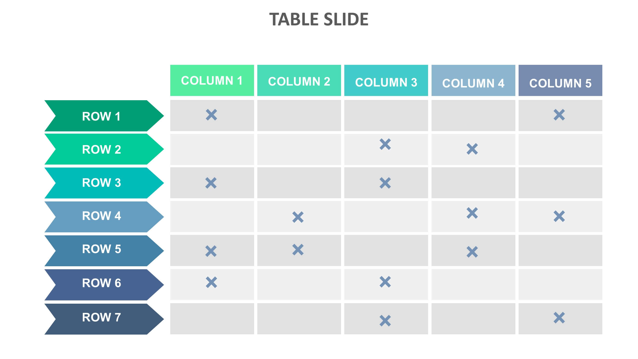 Table Slide Templates | Biz Infograph