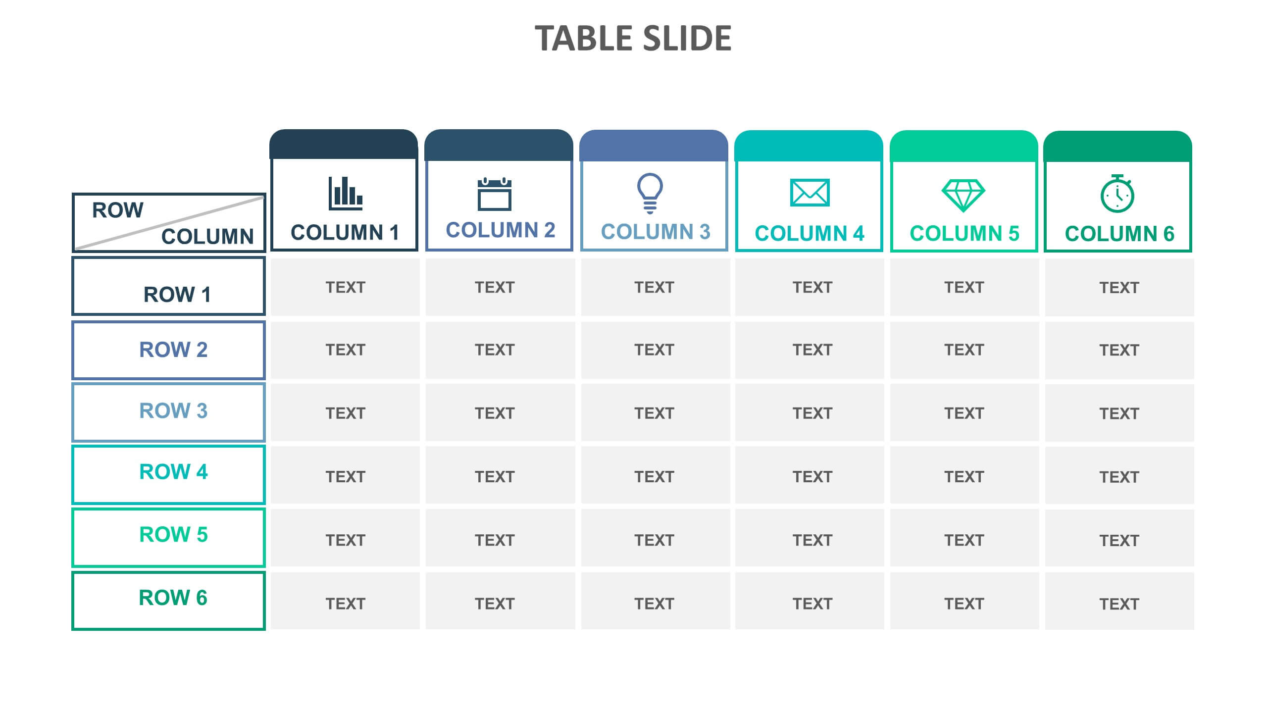 Table Slide Templates | Biz Infograph Table Slide Templates | Biz Infograph