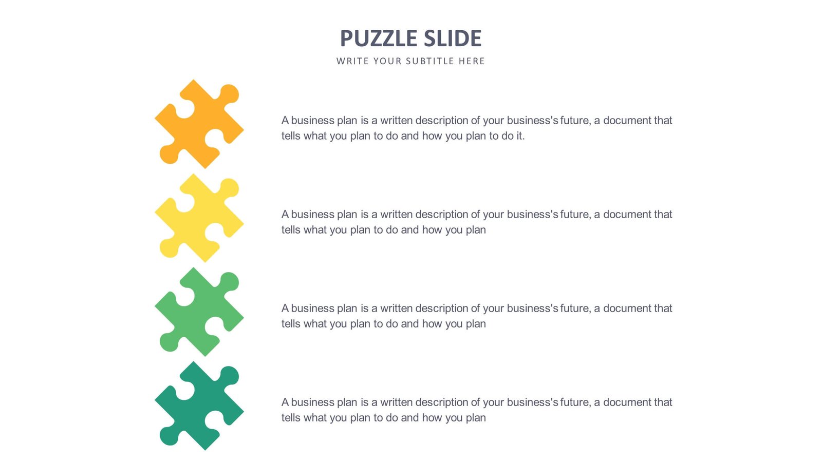 Puzzle Slide Templates | Biz Infograph