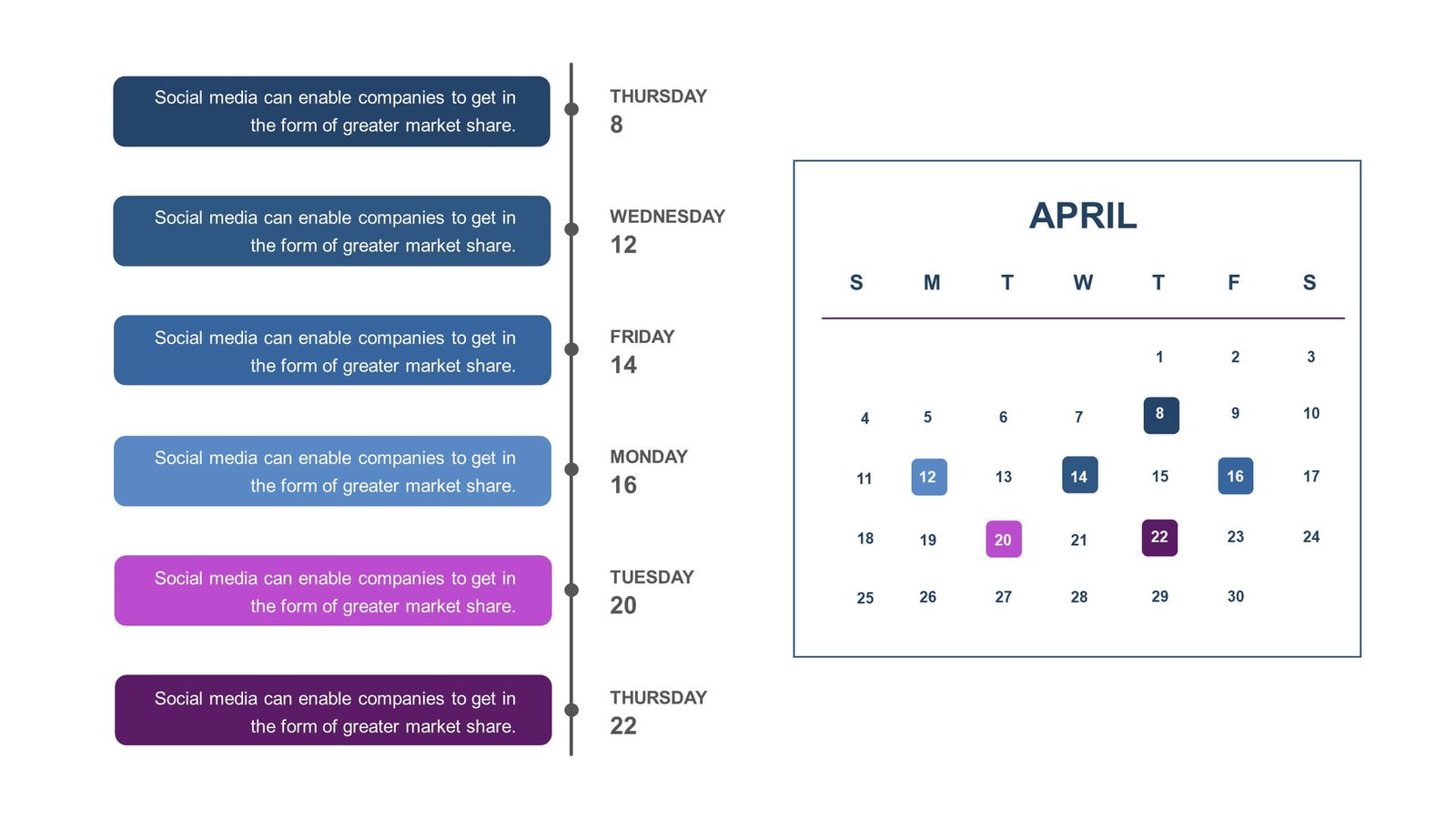 Calendar slide templates | Biz Infograph