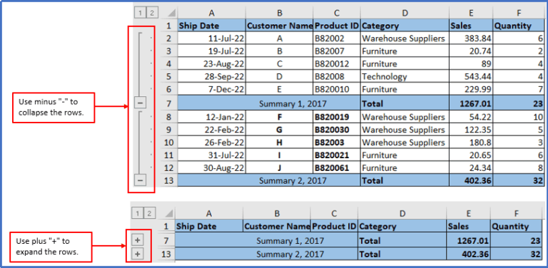 How to Collapse Rows in Excel - Easy Tips