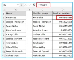 How to Shuffle or randomize a List in Excel - Bizinfograph Blog