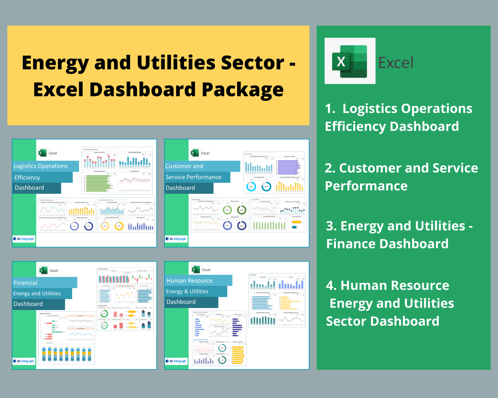 Energy And Utilities Finance Dashboard Package for Monitoring ...