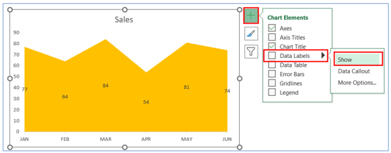 How to Create Area Chart in Excel?
