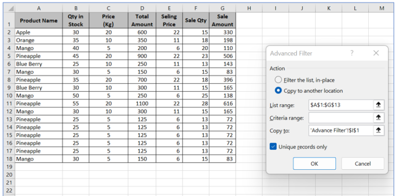 How to Filter in Excel – with shortcut methods?