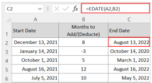 How to add months to a date in Excel?