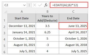 How to add months to a date in Excel?