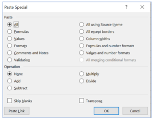 How to Paste Special Shortcuts in Excel - Resource