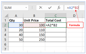 How to copy formula in Excel? How to copy formula down in excel column?