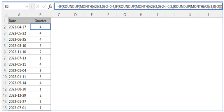 How To Calculate Quarter From Date In Excel Calculate Time In Excel