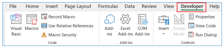 How To Add Developer Tab In Excel Resource