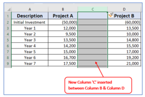 Add Column in Excel. analysis by adding columns in Excel