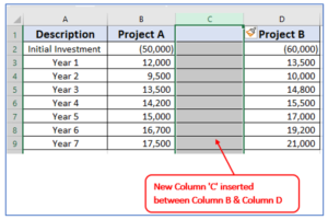 Add Column in Excel. analysis by adding columns in Excel