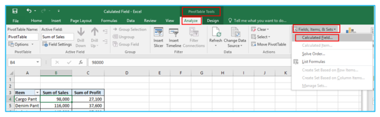 Calculated Field in Pivot Table. Add and Use an Excel Pivot Table ...