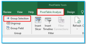 Create Group in Pivot Table Items in Excel.