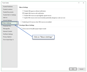 How to enable Macro in Excel?