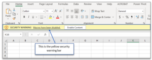How to enable Macro in Excel?