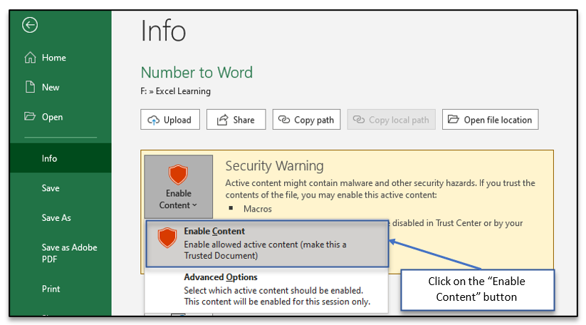 How To Enable Macros In Excel 