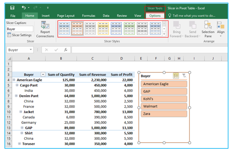 How To Insert Slicers In Pivot Table 