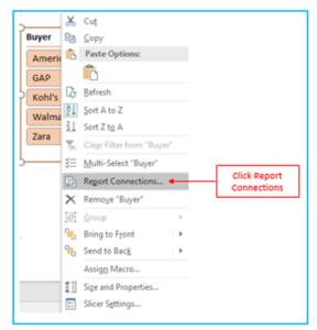 Insert Slicers in Pivot Table