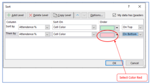 How to Sort data by Color in Excel?