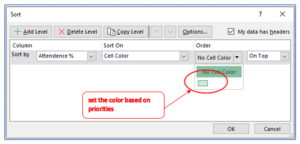 How to Sort data by Color in Excel?