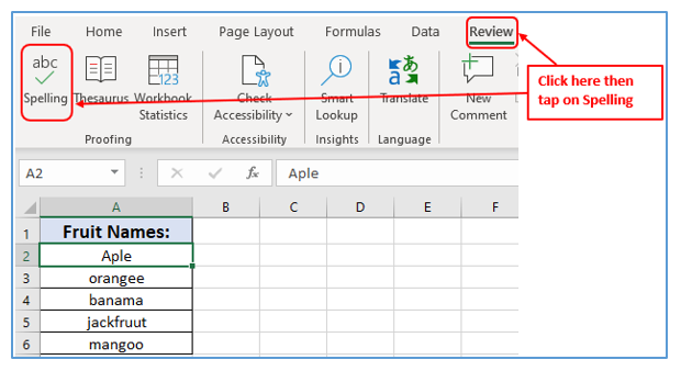 How To Spell Check In Excel Resource