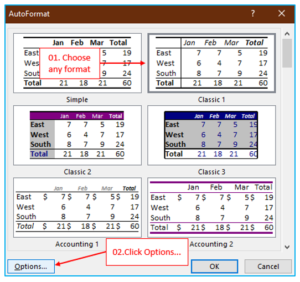 How to use Automatic Formatting in Excel?
