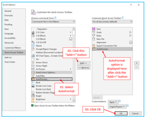 How to use Automatic Formatting in Excel?
