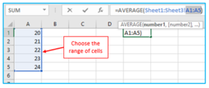 Create Cell Reference in Excel.