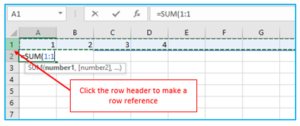 Create Cell Reference in Excel.