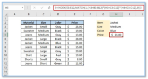 How to use INDEX and MATCH Functions in Excel? With Multiple Criteria.