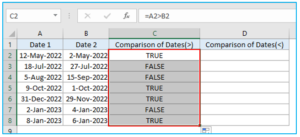 How to Compare Two Dates in Excel? Compare Dates in Excel. - Resource