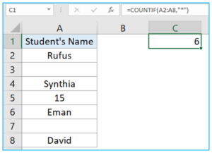 Count Cells with Text in Excel