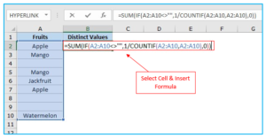 Count Unique and Distinct Values in Excel With Formula Or Pivot Table