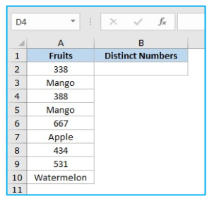 Count Unique and Distinct Values in Excel With Formula Or Pivot Table