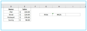 IFERROR with VLOOKUP to Replace #N/A Error in Excel