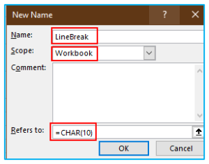 How to Insert Line Break (add carriage return) in Excel?