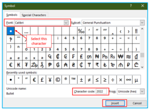 How to Insert Bullet Points in Excel? 6 multiple ways