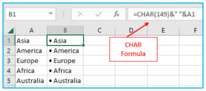 How to Insert Bullet Points in Excel? 6 multiple ways
