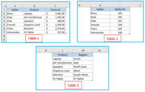 How to Merge Two or More Tables in Excel