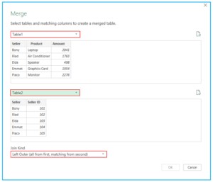 How to Merge Two or More Tables in Excel