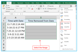 Remove The Time from Date in Excel. Time from Date in Excel