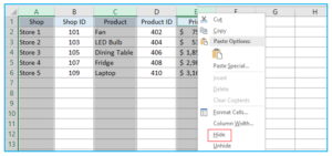 How to Unhide Columns in Excel? - Resource