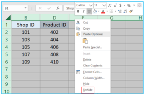 How to Unhide Columns in Excel? - Resource