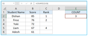 How to use COUNT Function in Excel?
