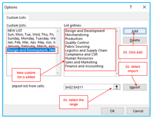 How to Create a Custom List in Excel?