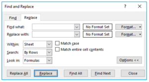How to use Find and Replace in Excel?