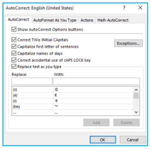 How to use AutoCorrect option in Excel?